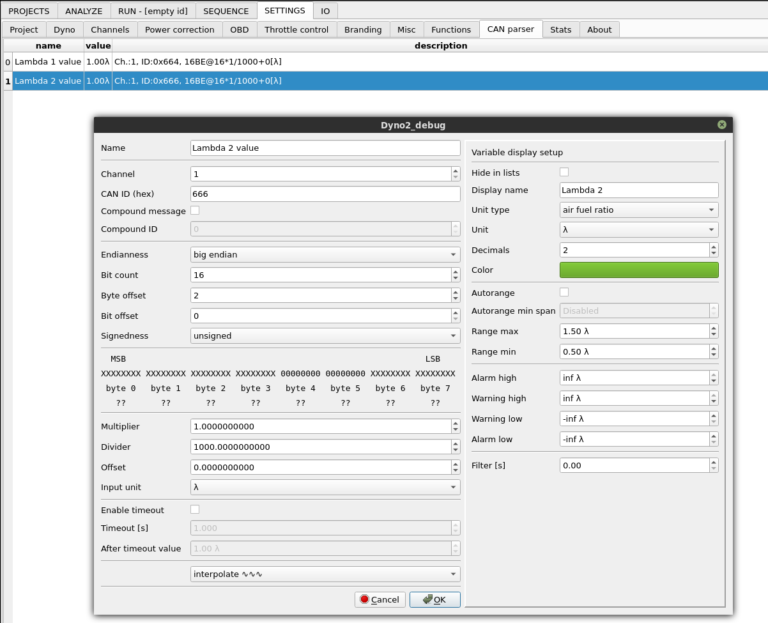 Lambda controller configuration - Perek