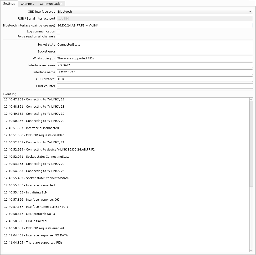 Dyno2 Dynamometer Software – setting up OBD interface - Perek