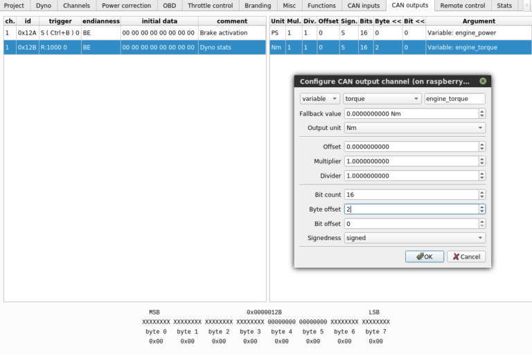 Dyno2 dynamometer software - Perek