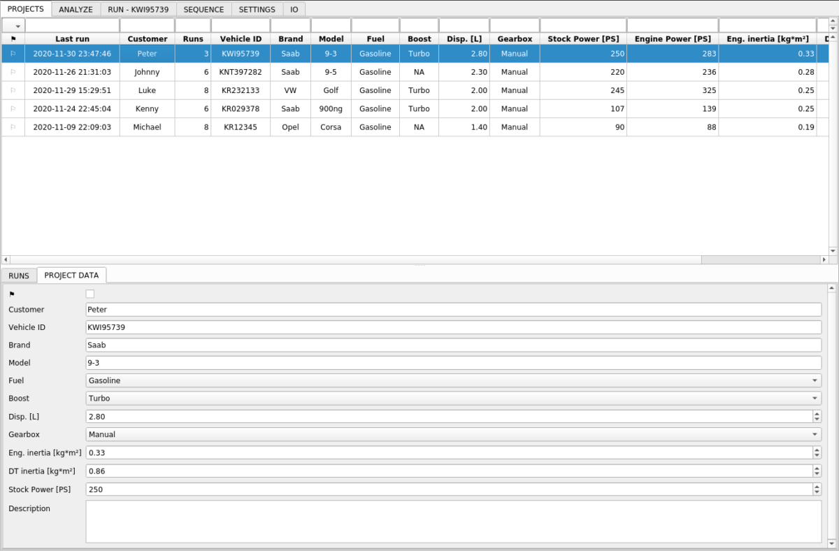 Dyno2 dynamometer software - Perek