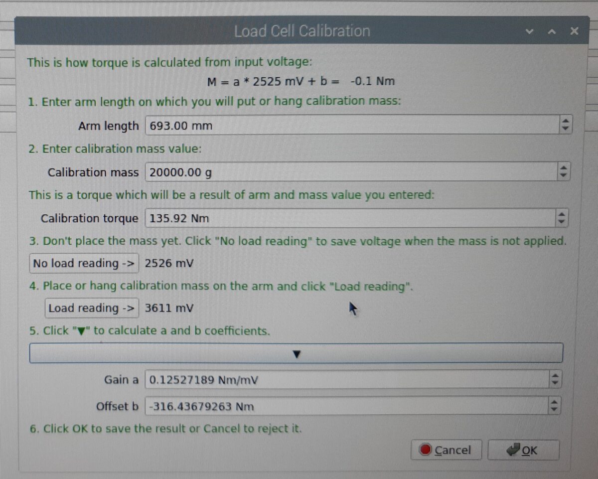 Load cell calibration tool - Perek