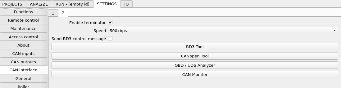Blink Marine Keypad configuration for DC series Dyno Controller - Perek